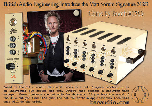 NAMM: BAE、NAMMでマット・ソーラム・シグネイチャーのHA「312B」をはじめ、3種類の新製品を発表 - ICON