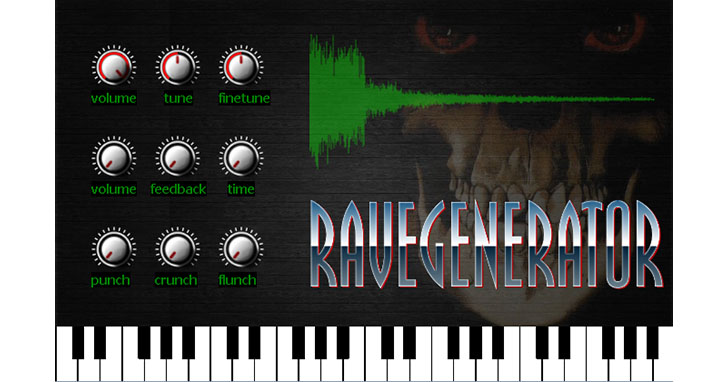90年代のレイヴ／ハードコア・テクノ系の音色のみ64種類集めたプレイバック・サンプラー、「Rave Generator VST」が無償配布開始 ...