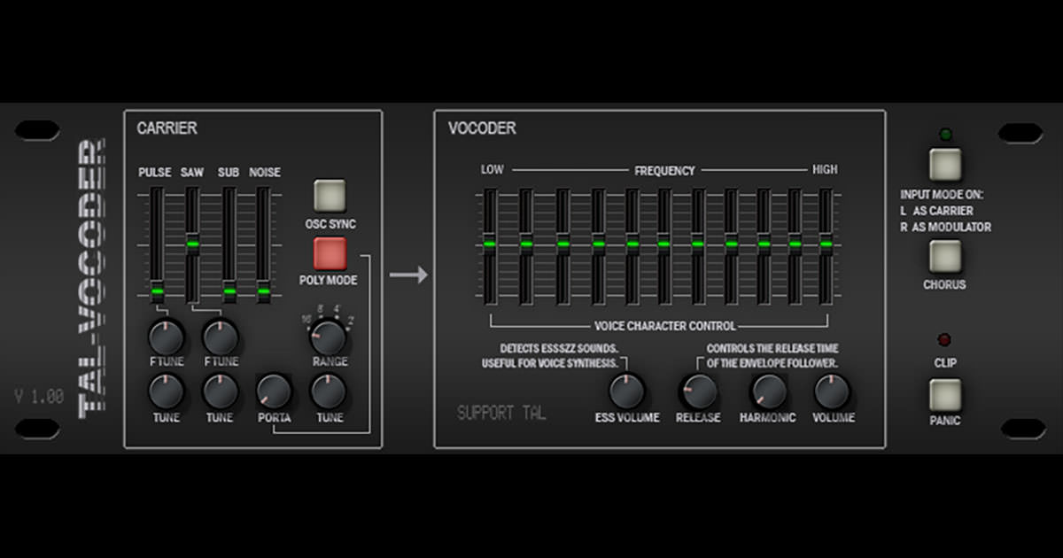 Togu Audio Line、人気のヴォコーダー・プラグイン「TAL-Vocoder」をv2.0にアップデート！ 引き続き無償配付中 - ICON
